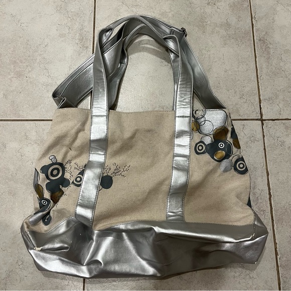 Target | Bags | Vintage Target Metallic Canvas Reusable Grocery ...